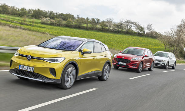 Ford Kuga VW Tiguan VW ID.4 Vergleichstest autozeitung